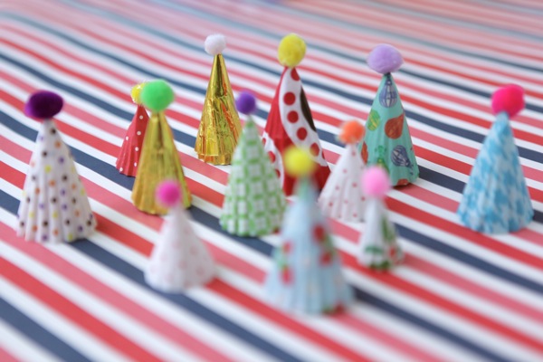 Mini Party Hat Cupcake Toppers DIY