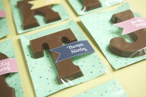 Chocolate Letter Placecards