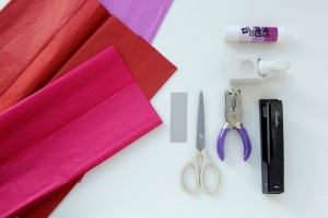 Punched Tissue Paper Fans DIY