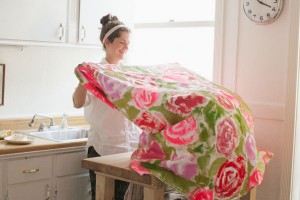 Painted Floral Tablecloth