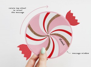 Paper Wheel Candy Greetings