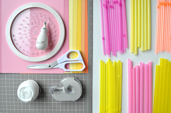 Mid Century Straw Decor