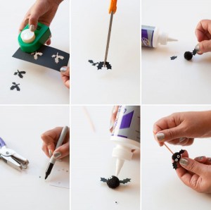 Pom Pom Bat Cupcake Toppers DIY