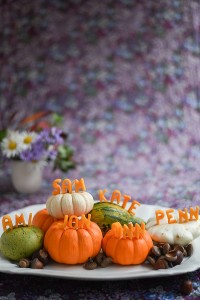 Butternut Squash Letters Name Cards DIY
