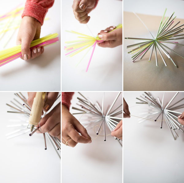 New Year’s Straw Starburst Garland DIY
